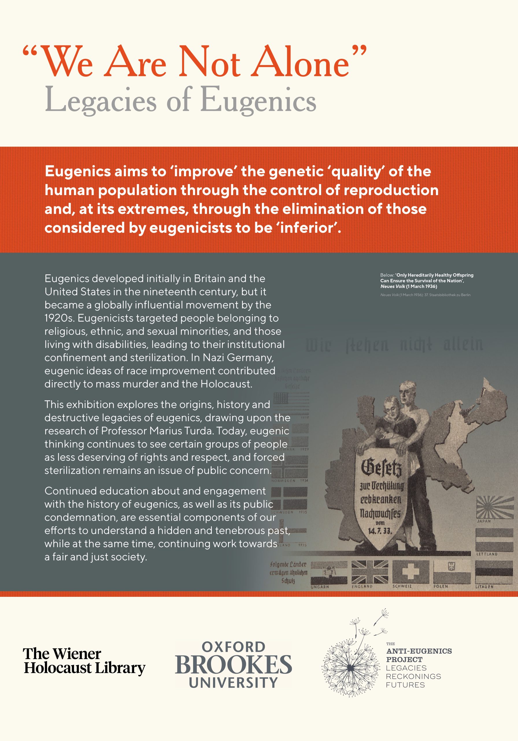 “We are not alone”: Legacies of Eugenics